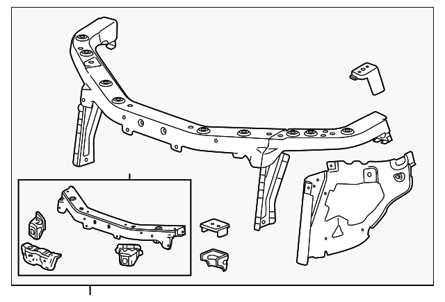 2010-2017 GM Front End Upper Tie Bar 22783388 | OEM Parts Online
