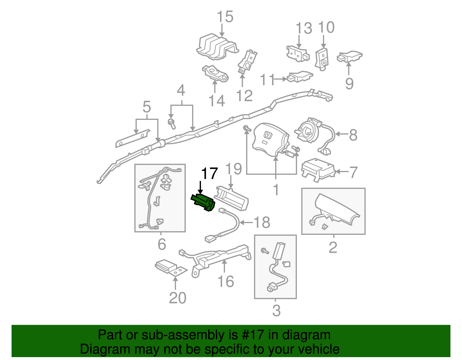 81161-SHJ-A01 - 2005-2007 Honda Odyssey - Opds Unit | Genuine Honda Parts