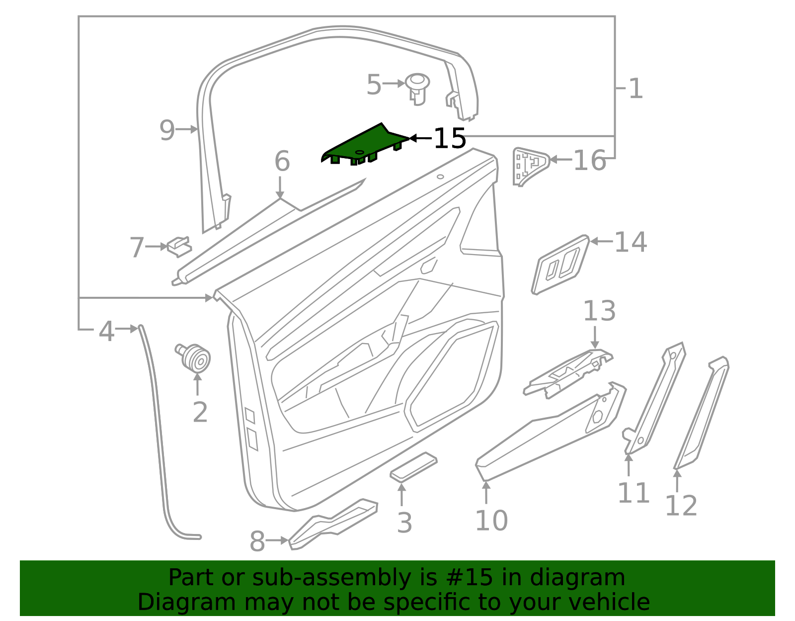 80A-867-410-AB-7V7 - 2018-2024 Audi - Molding Strip 2018-2025 Audi ...