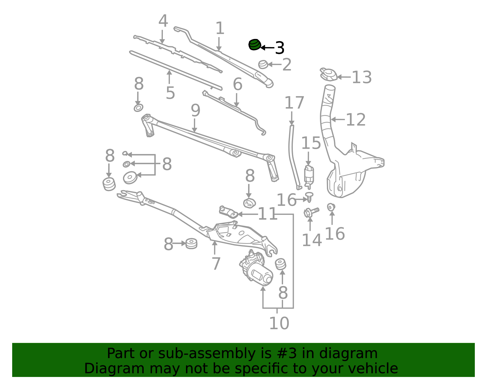 22793593 - Windshield Wiper Arm Cap GMPartsNow