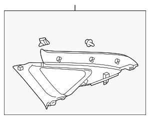 2004-2005 Toyota Prius Upper Quarter Trim 62470-47020-B0 | Toyota Parts ...