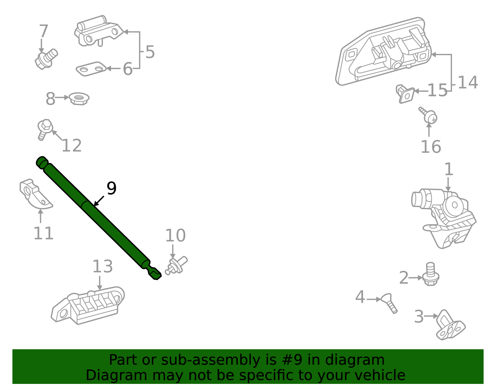 2023-2025 Toyota Support Cylinder 68950-0WN10 | Toyota Parts Center