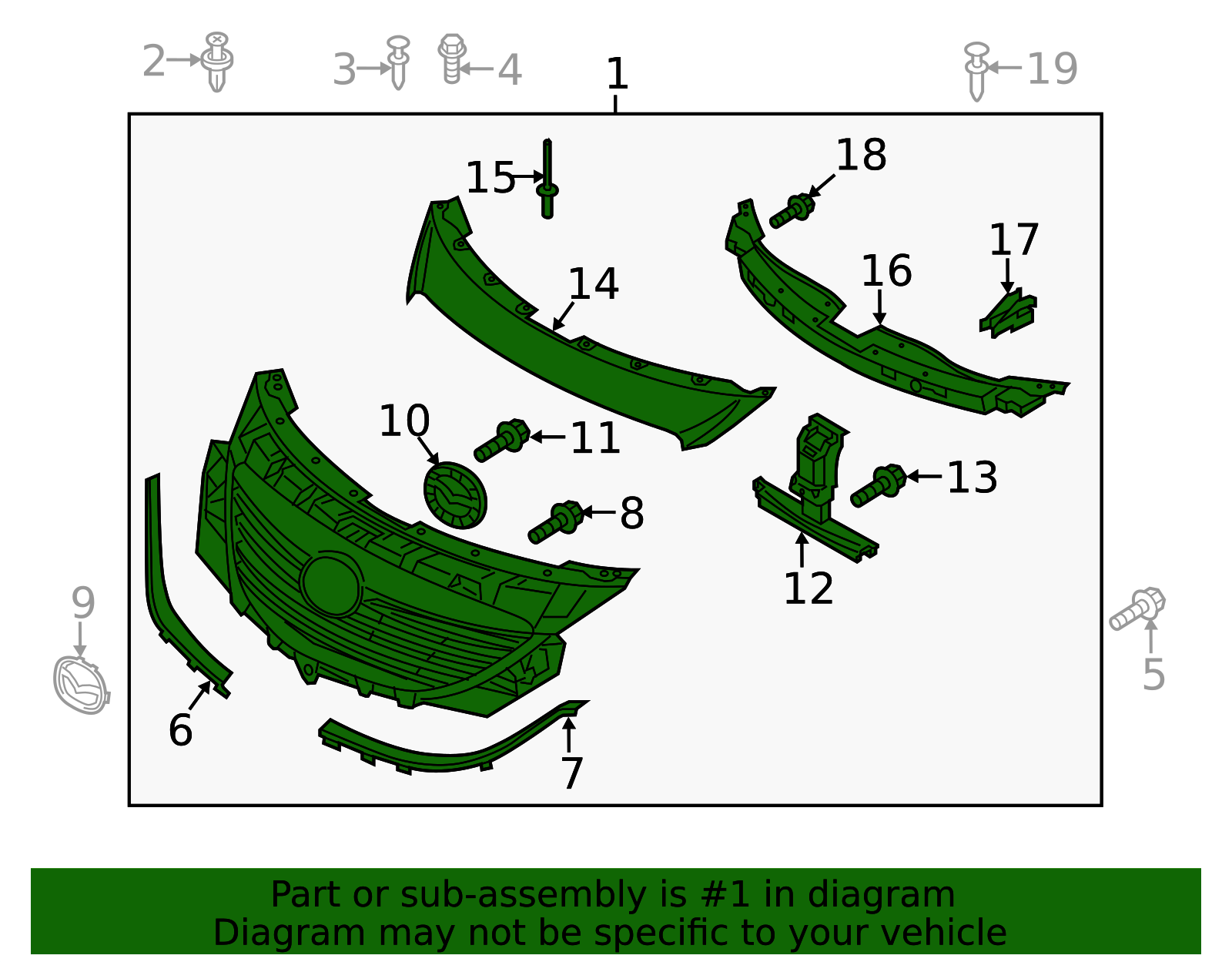 TK21-50-710D-85 - High-Quality Grille Assembly for 2013-2015 Mazda CX-9 | AutoNation Parts