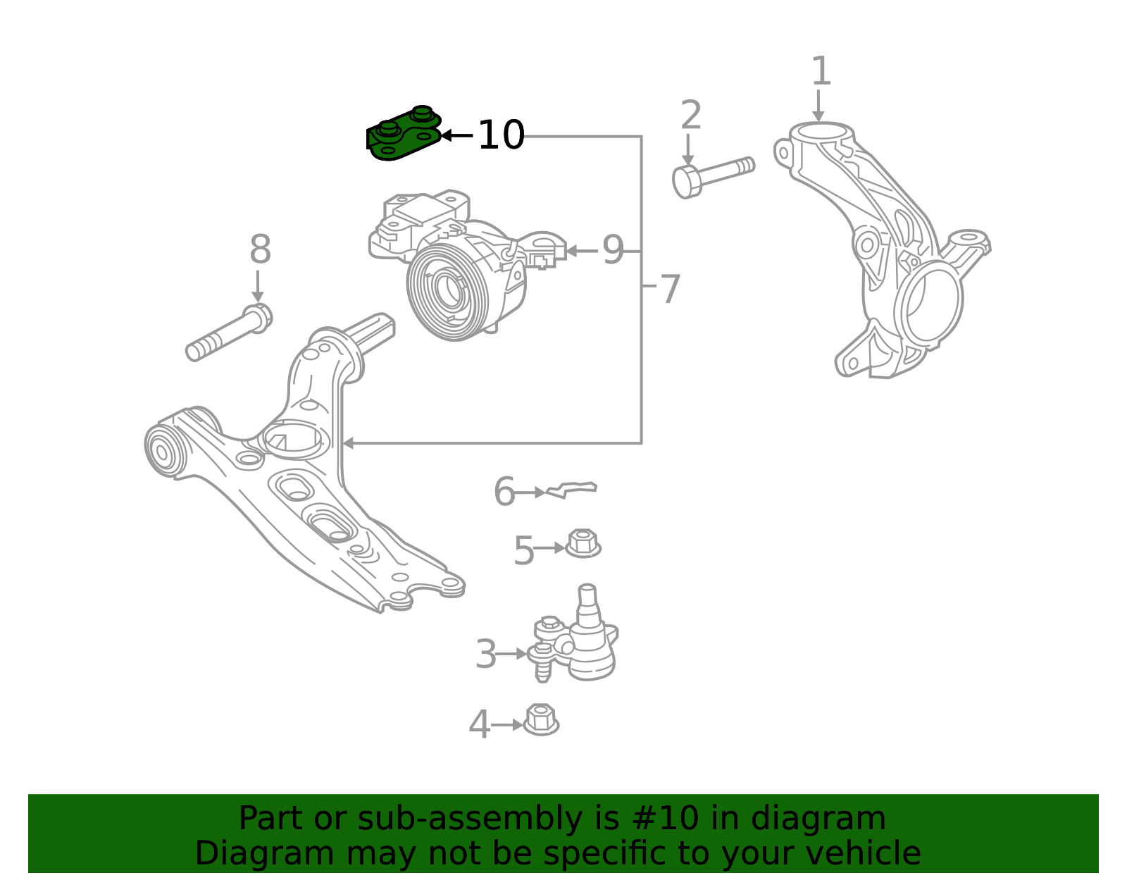 51398-TLA-A01 - Lower Control Arm Bracket 2017-2022 Honda CR-V | Honda ...