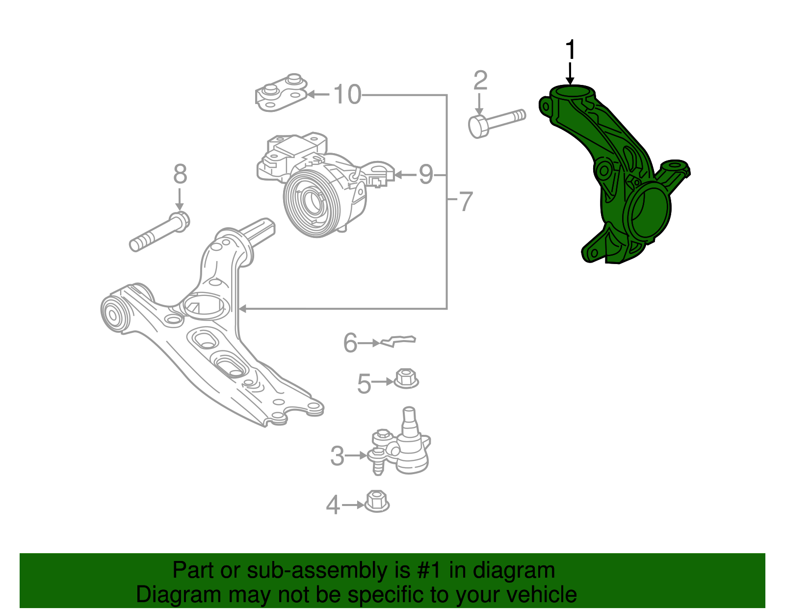 51216-TNY-A00 - 2017-2022 Honda CR-V - Knuckle | Honda Parts Cheap