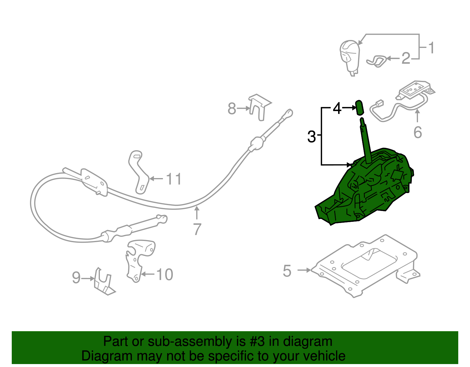 2005-2024 Nissan Armada Gear Shift Assembly 34901-1LA1B | Nissan Parts ...