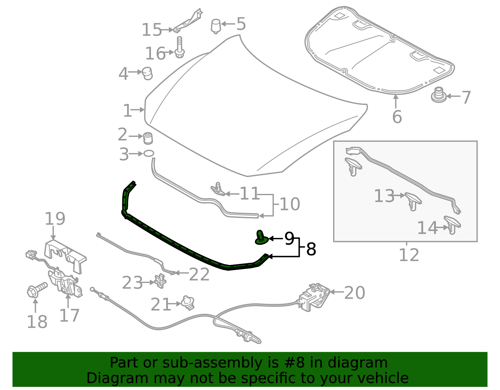 GHP9-56-770 - Front Weather-Strip 2014-2021 Mazda 6 | MazdaParts.US Store
