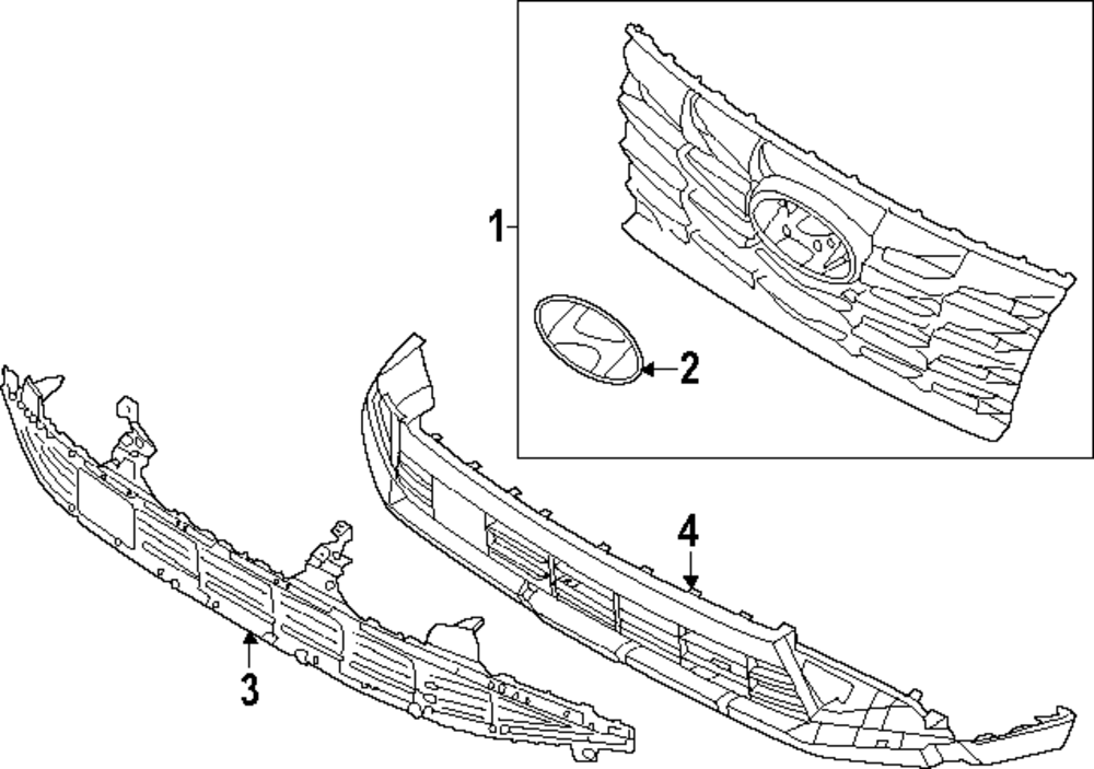 86350-N9HB0-TRC - Upper Grille 2025 Hyundai Tucson | Group 1 Auto Parts