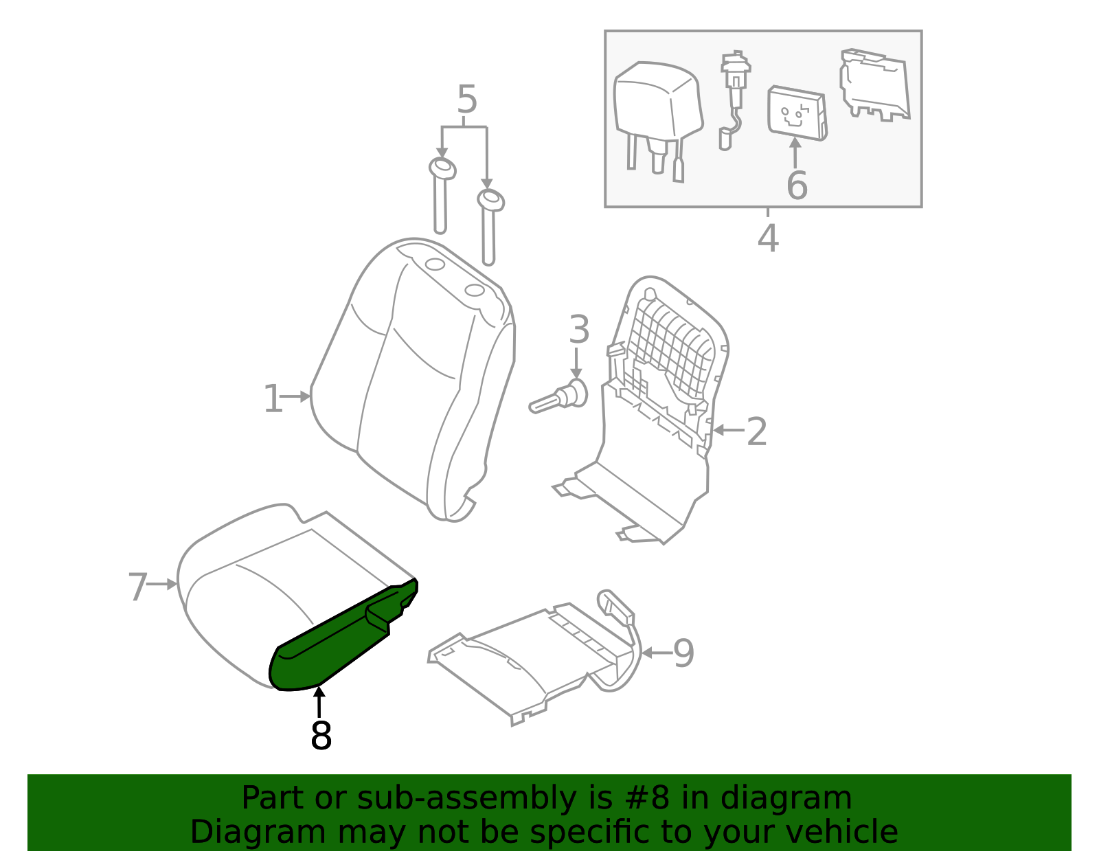 87361-3JA4A - High-Quality Seat Cushion Pad for 2013-2020 Nissan ...