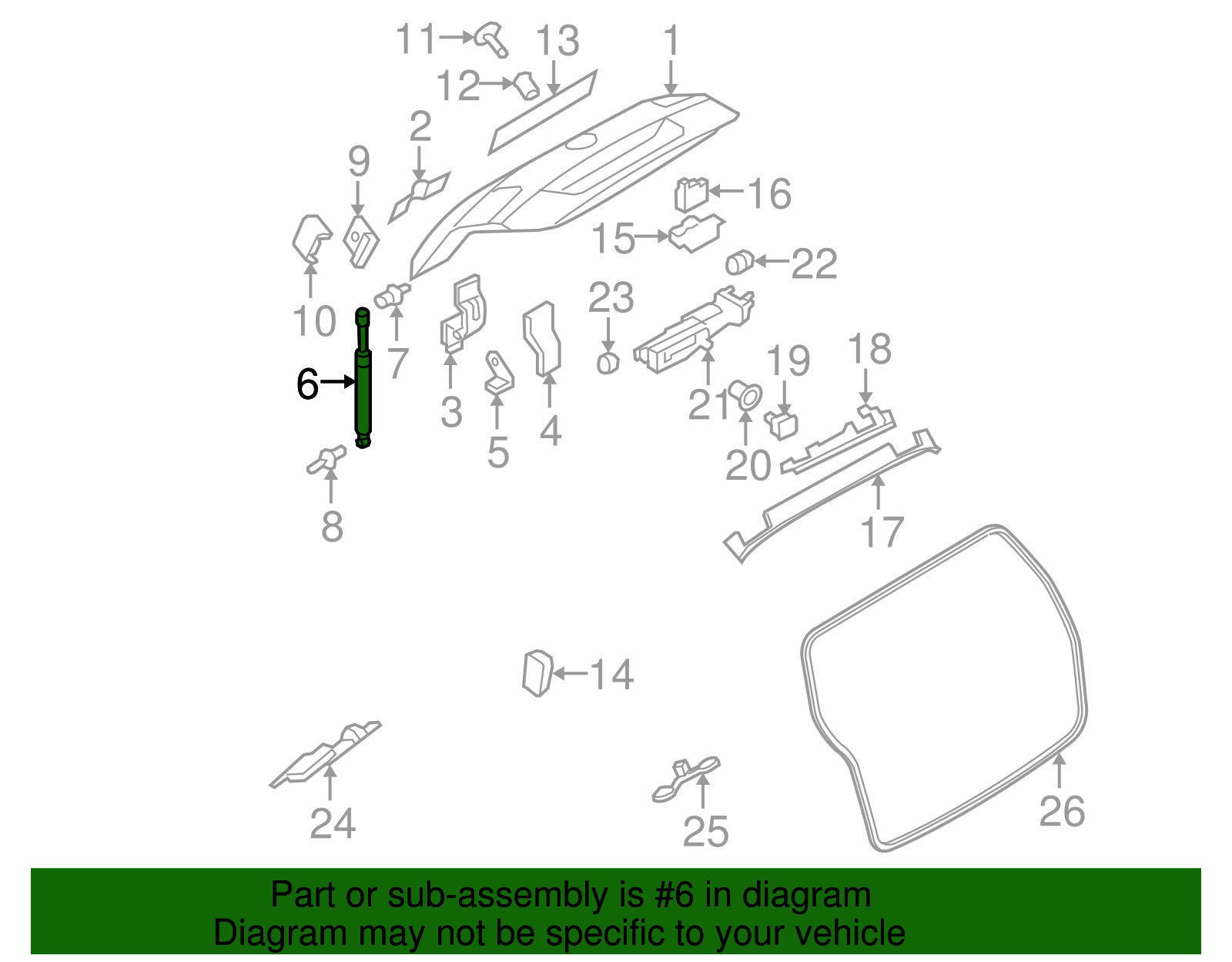 3C9-827-550-C - Support Cylinder 2007-2010 Volkswagen Passat ...