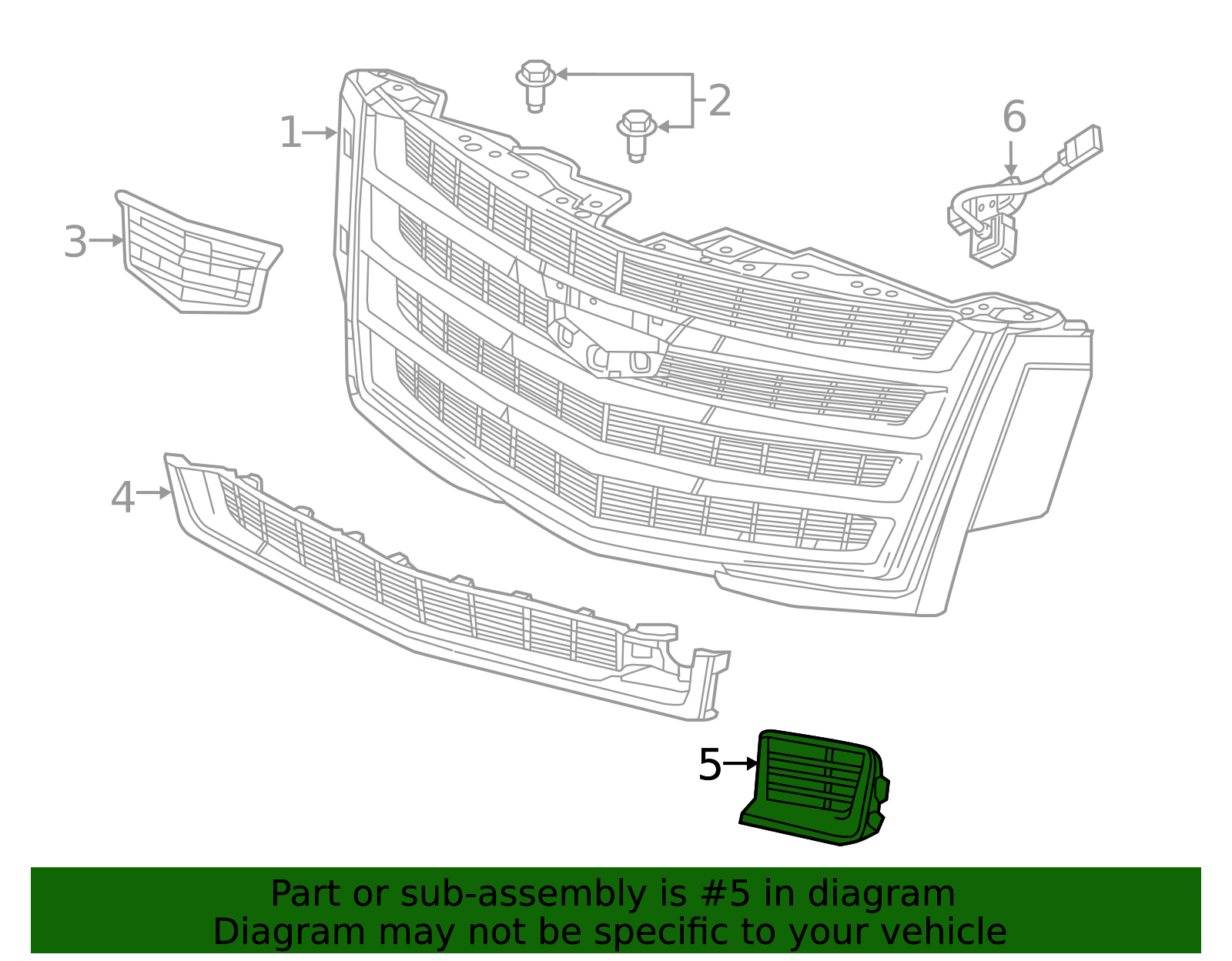 23181986 - High-Quality Front Driver Side Bumper Fascia Opening Lower ...