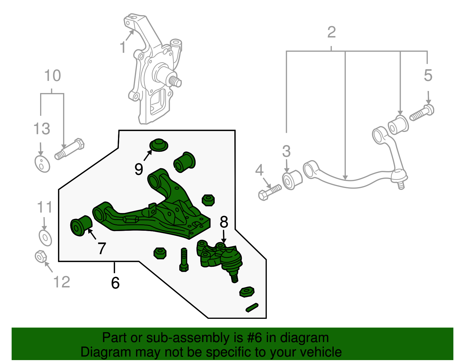 2007-2009 Kia Sorento Lower Control Arm 54510-3E100 | Kia Parts Online