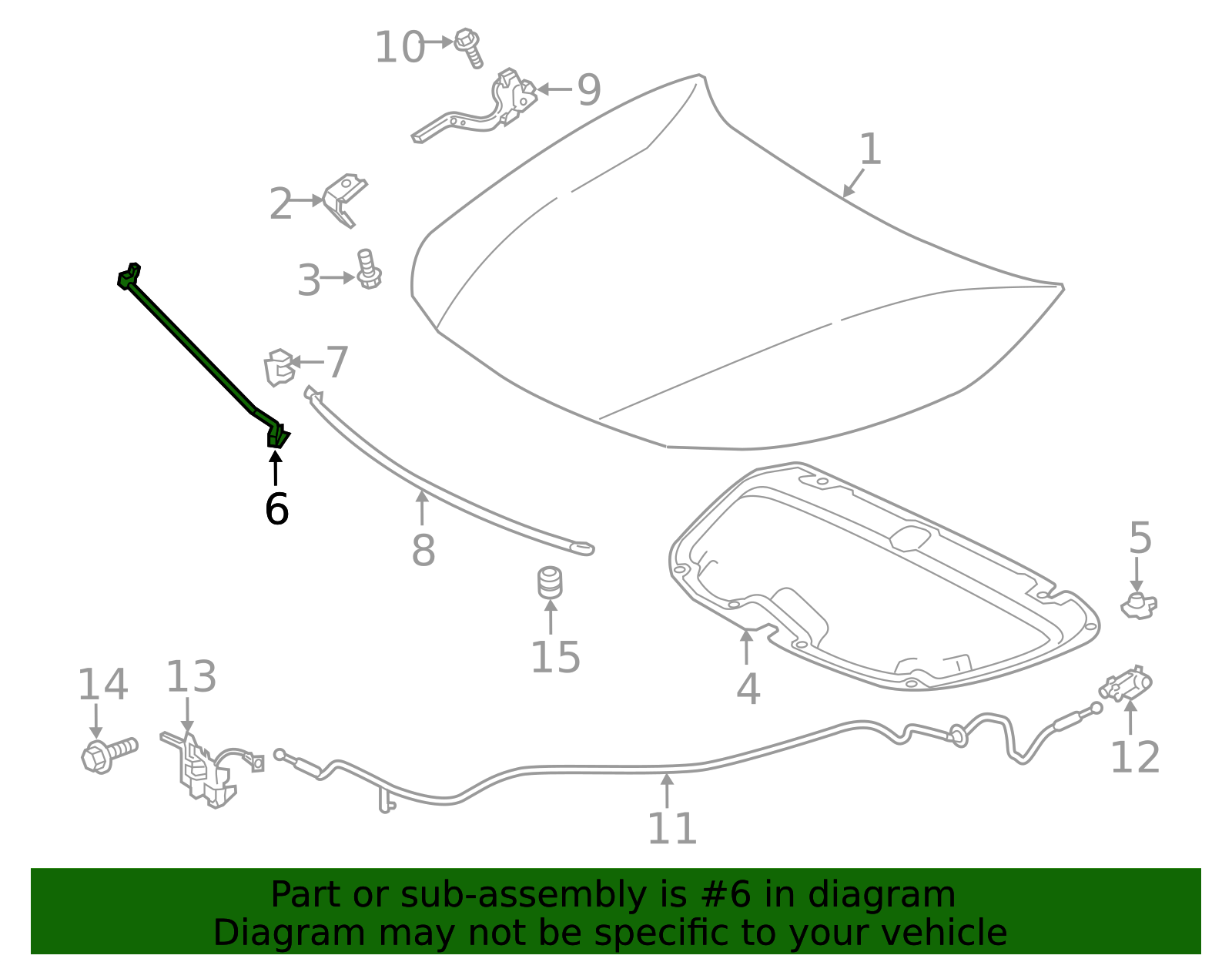 53440-02270 - Support Rod 2019-2025 Toyota | Toyota San Diego Parts