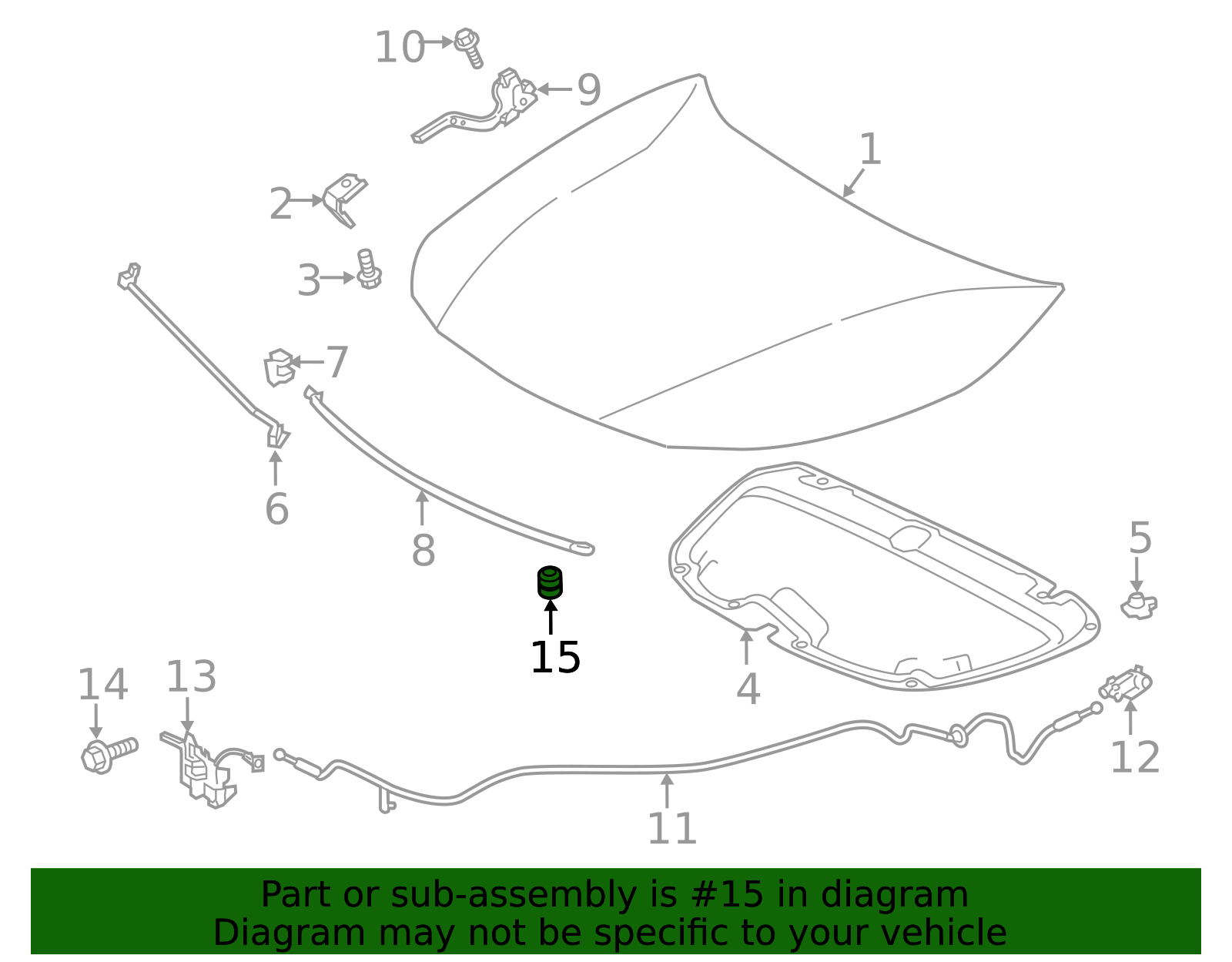 2019-2025 Toyota Hood Stop Buffer 53384-78010 | OEM Parts Online