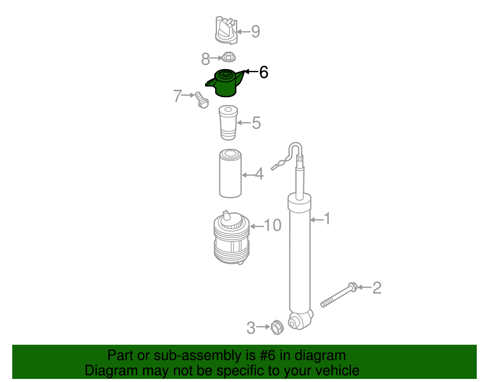 80A-513-353-A - Shock Mount 2018-2025 Audi | Audi OEM Parts Guy