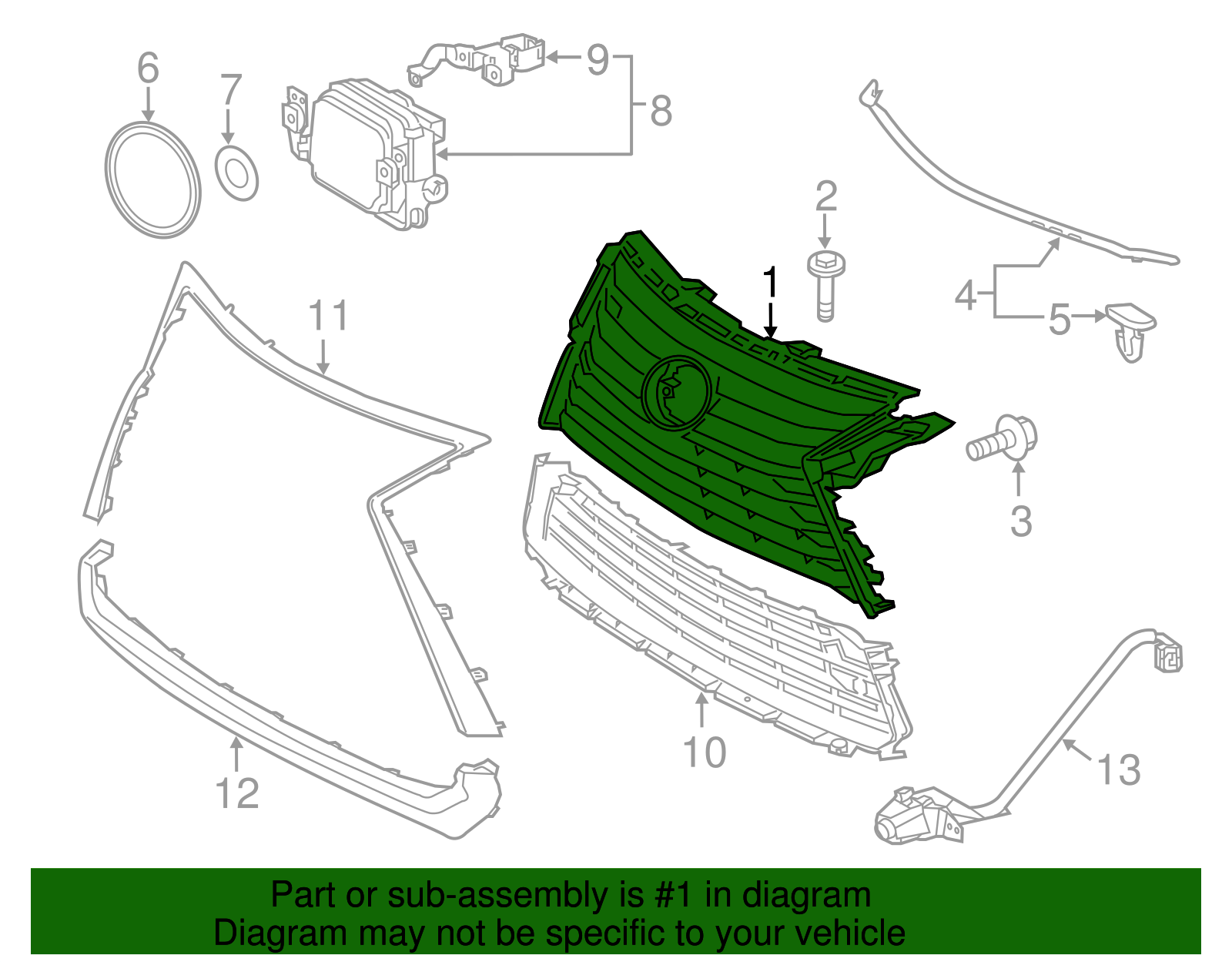 53111-48320 - Grille For 2016-2022 Lexus | Lexus OE Parts