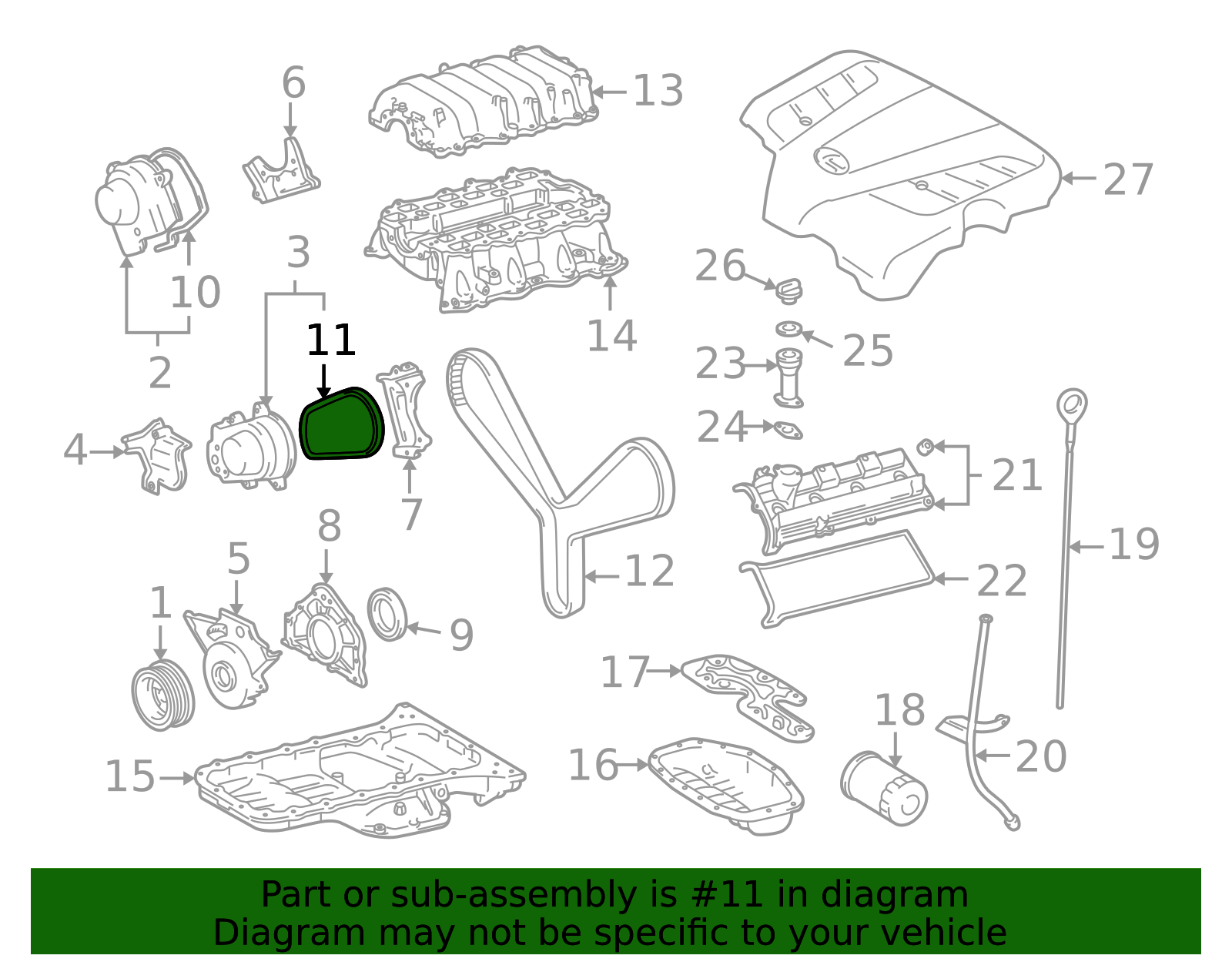 11319-50030 - High-Quality Engine Timing Cover Gasket for 1998-2010 ...