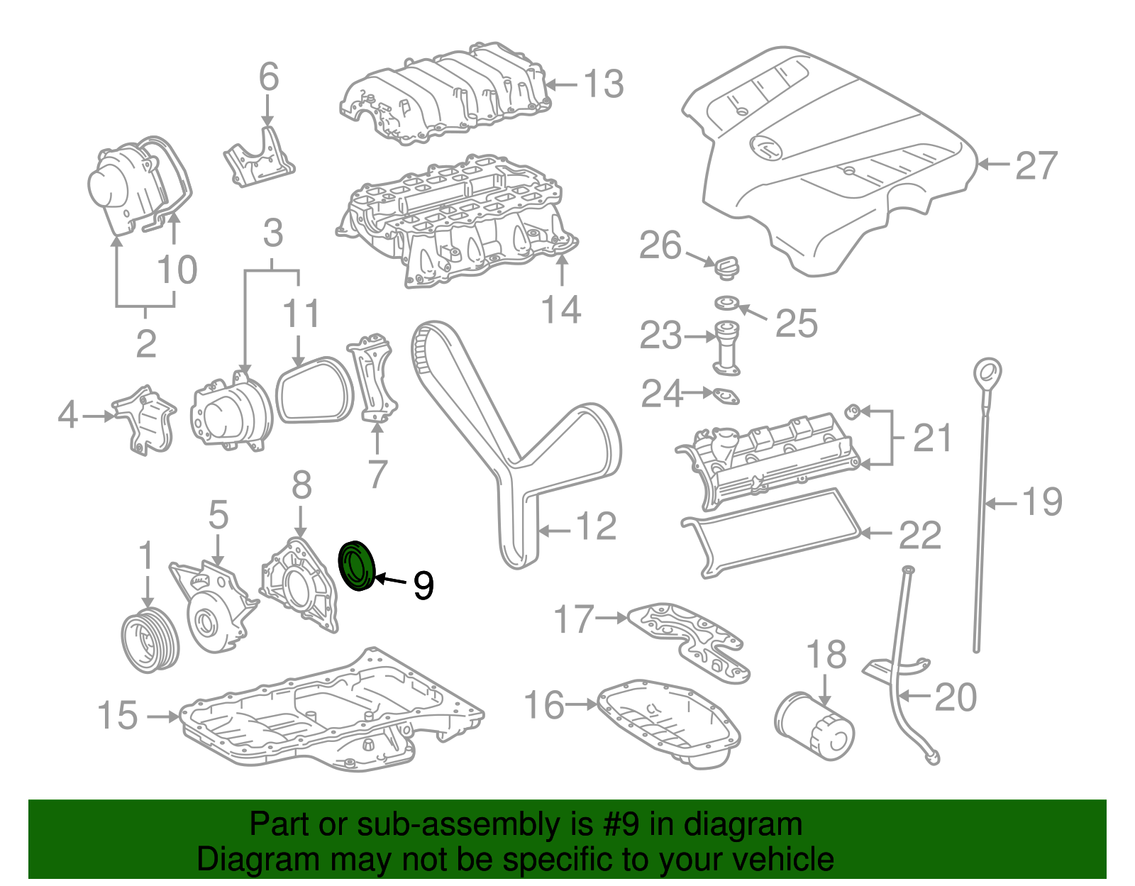 11338-AC010 - Gasket - 1992-2010 Lexus | My L Parts