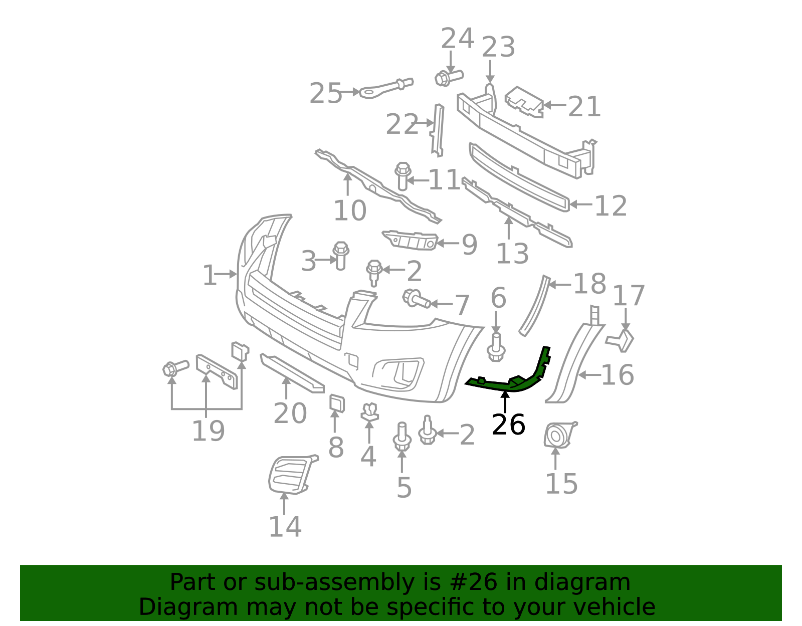 2009-2012 Toyota RAV4 Bumper Cover Bracket 52672-0R010 | Toyota Parts ...