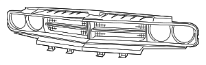 2011-2014 Dodge Challenger Grille 68110139AB | Mopar Parts Canada