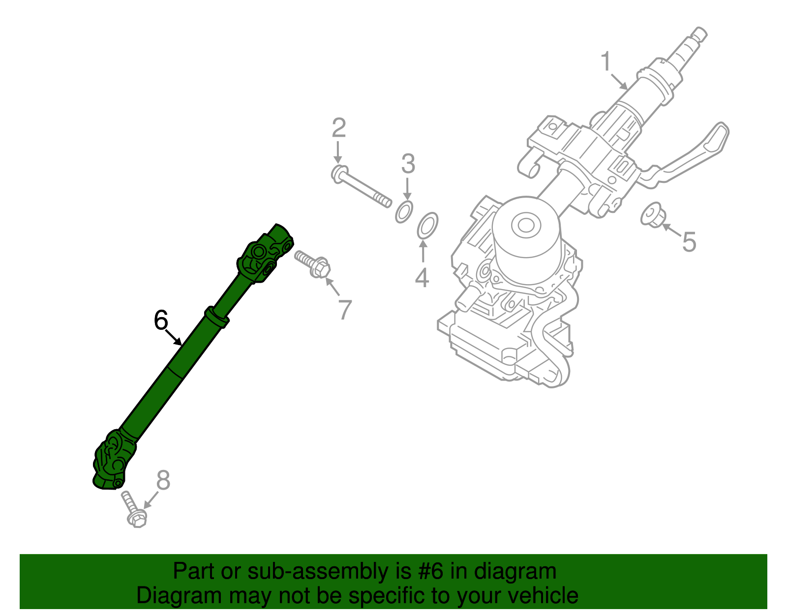 2013-2014 Hyundai Santa Fe Sport Lower Shaft 56400-4Z000 | Hamilton ...