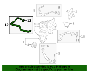 2017-2018 Porsche Macan Coolant Line 9A7-121-492 | OEM Parts Online