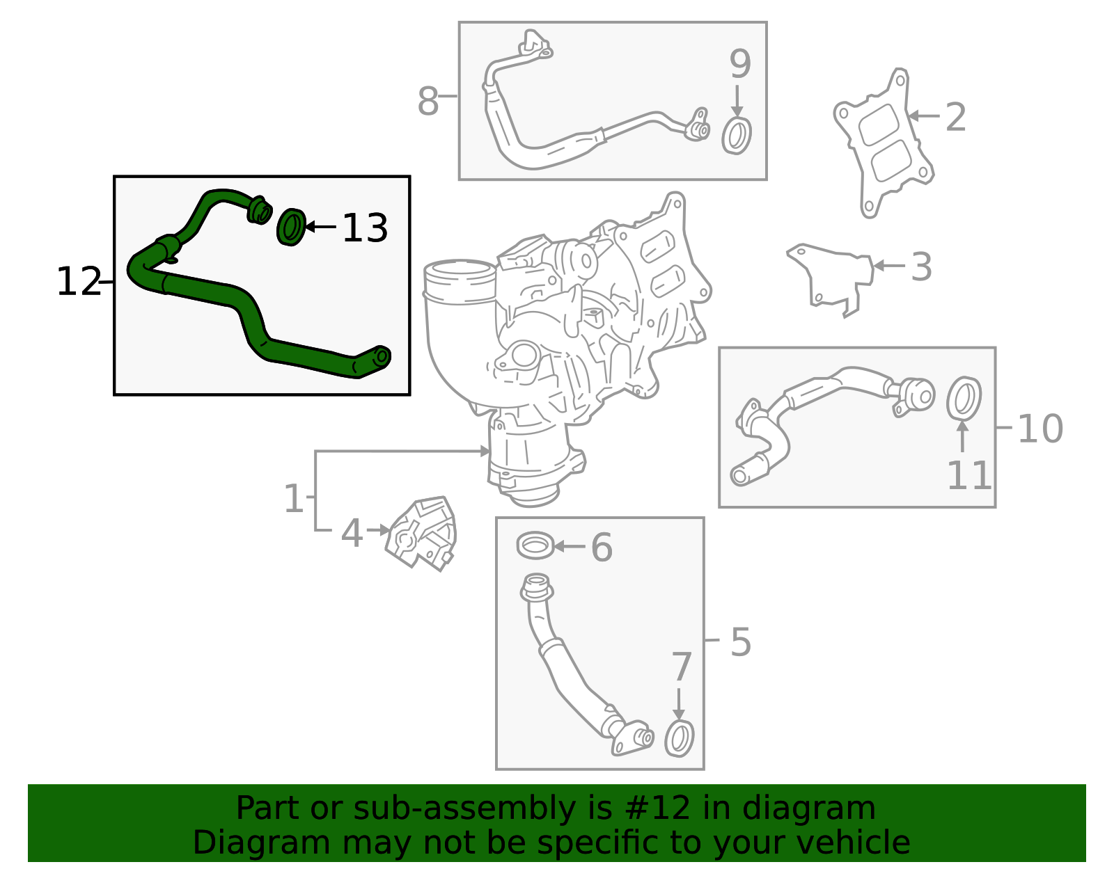 2017-2018 Porsche Macan Coolant Line 9A7-121-492 | Porsche Parts Orlando