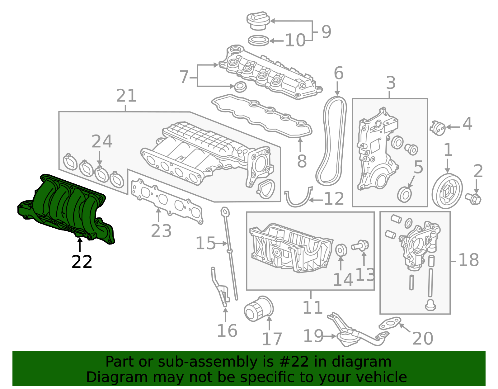 17100-RB1-000 - Intake Manifold 2009-2016 Honda | Honda Parts Online