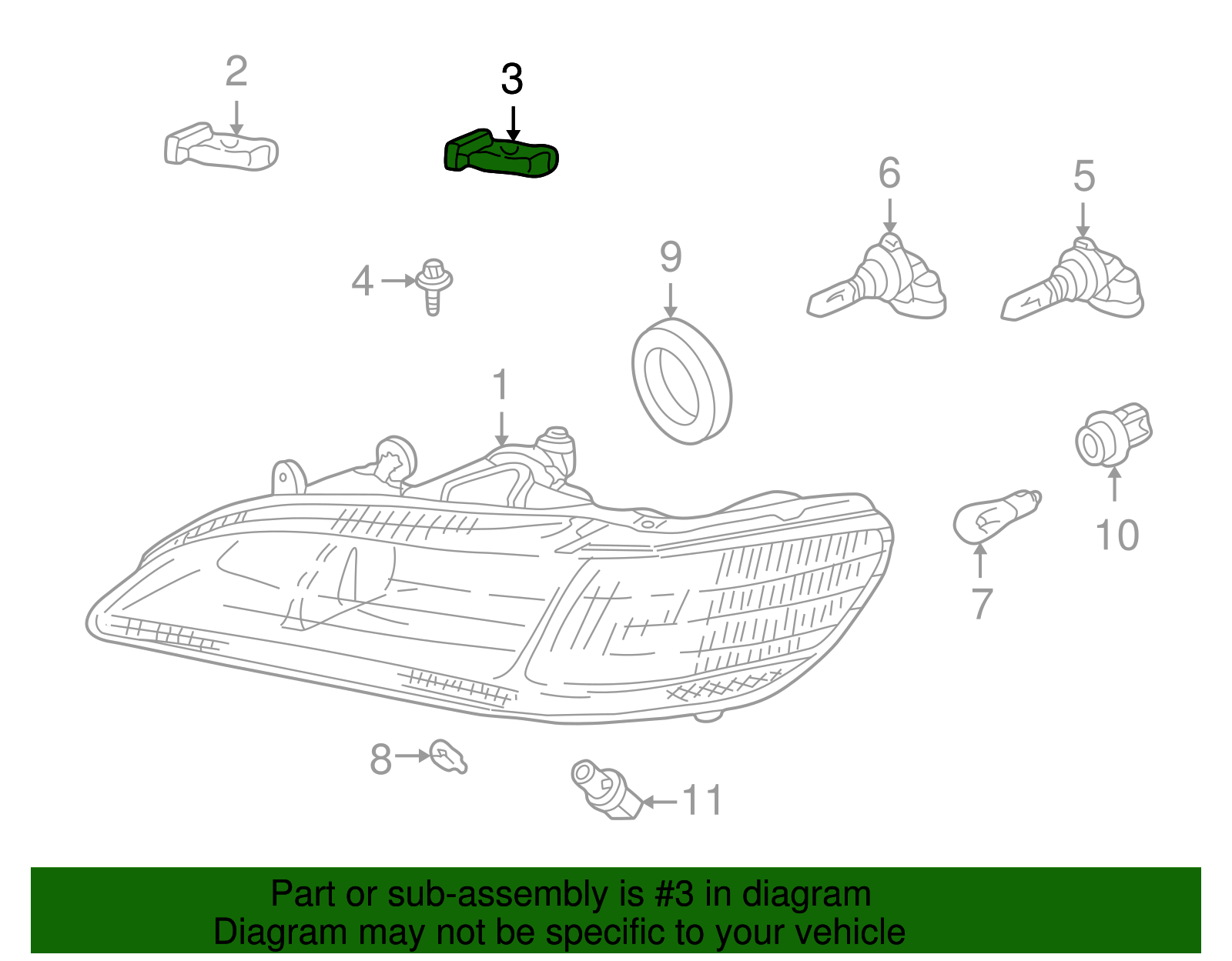 74195-S84-A00 - Headlamp Assembly Bracket 1998-2002 Honda Accord ...