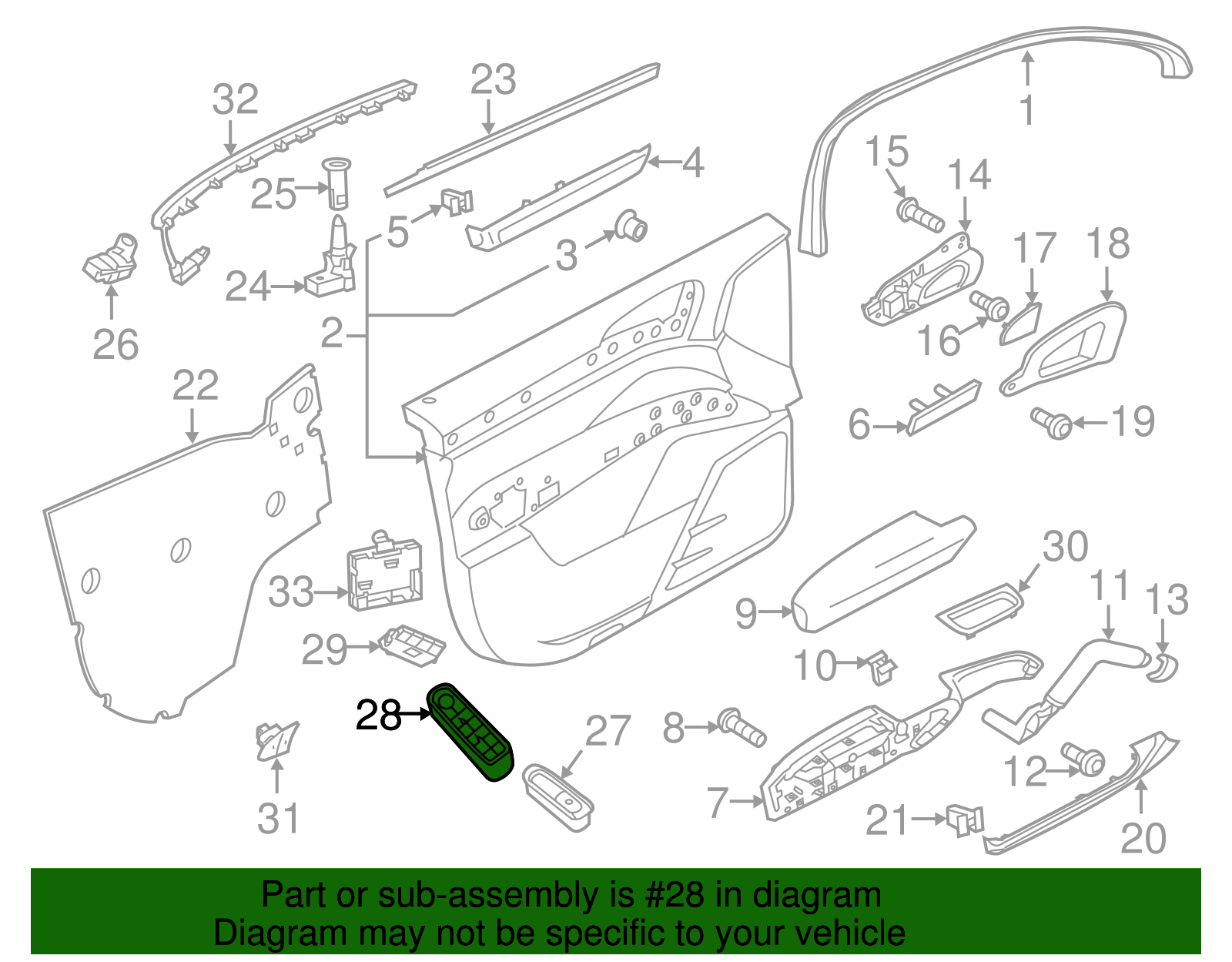2011-2025 Porsche Window Switch 7PP-959-858-AG-DML | Sunset Porsche Parts