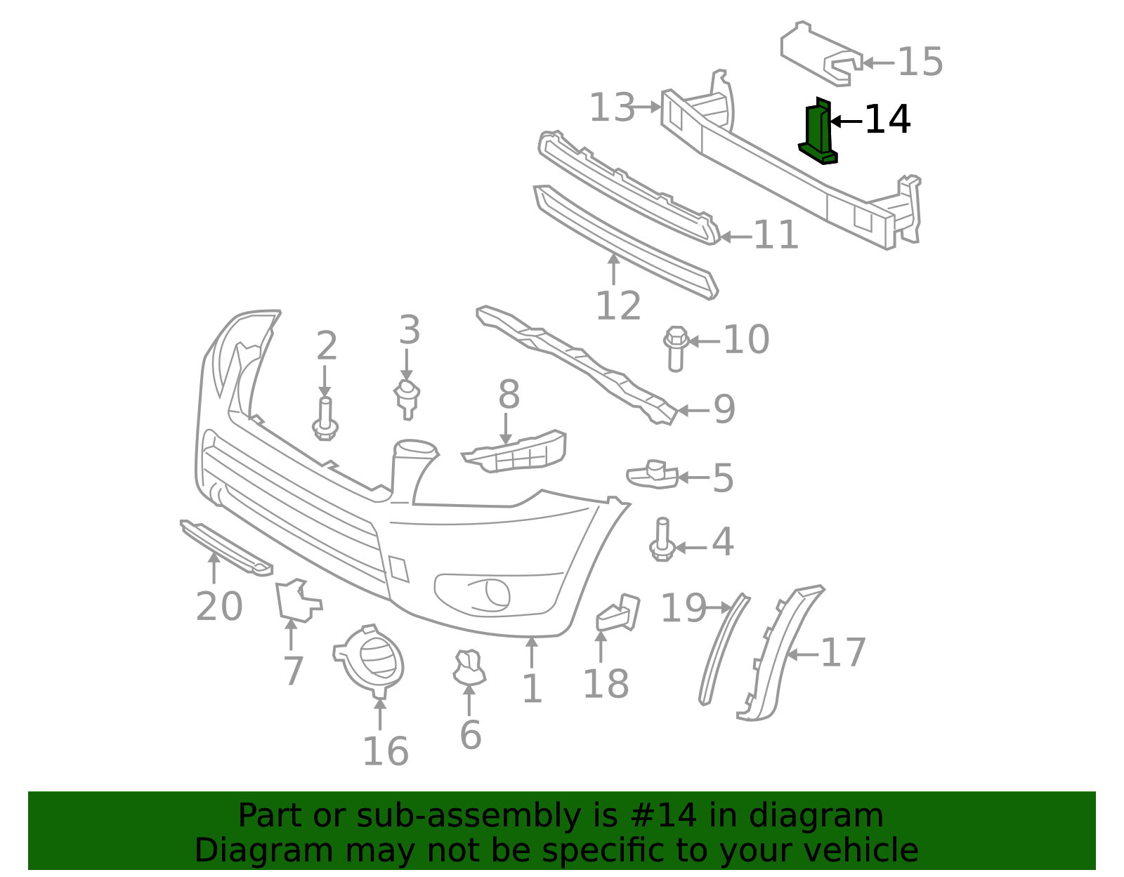 52116-42020 - High-Quality Bumper Cover Reinforcement Clip for 2006 ...