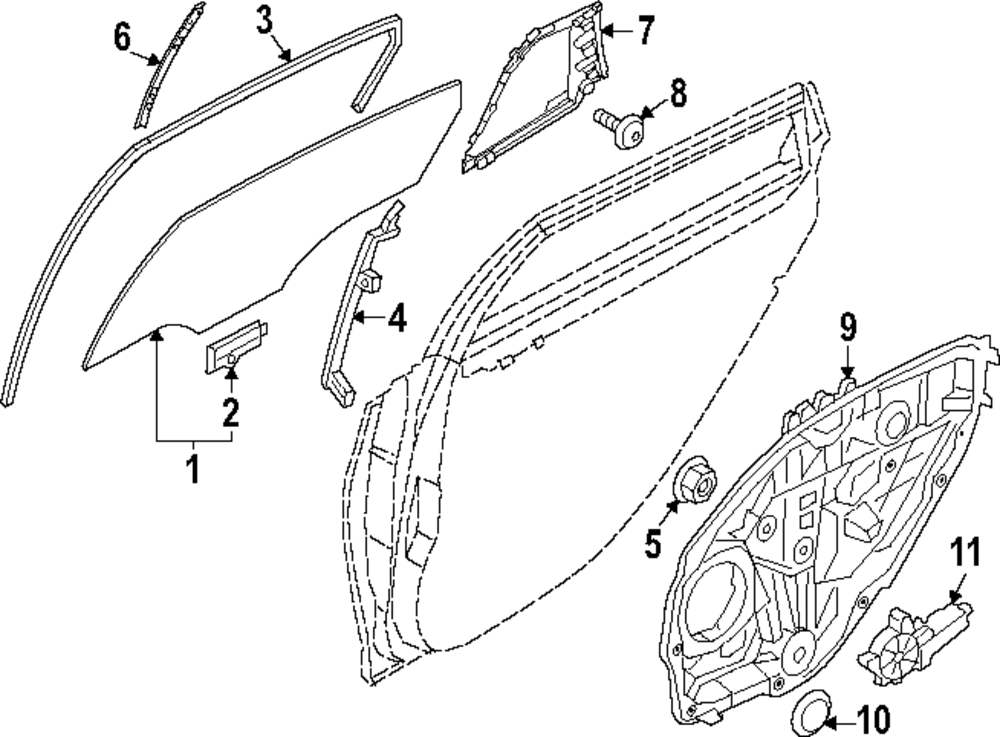 2023-2025 Genesis G90 Door Glass 83420-T4000 | MotorMotor
