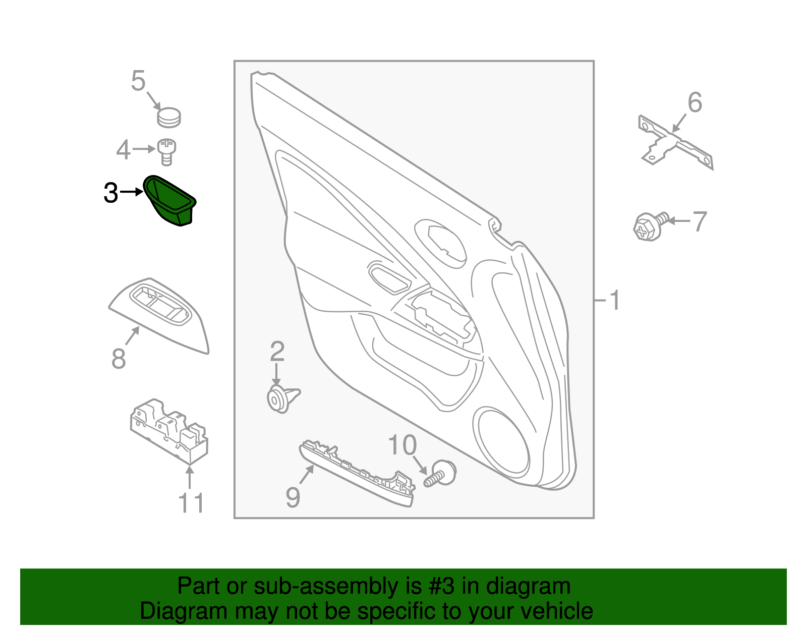 80951-1KA0A - Pull Handle - 2011-2017 Nissan Juke | Conicelli Nissan