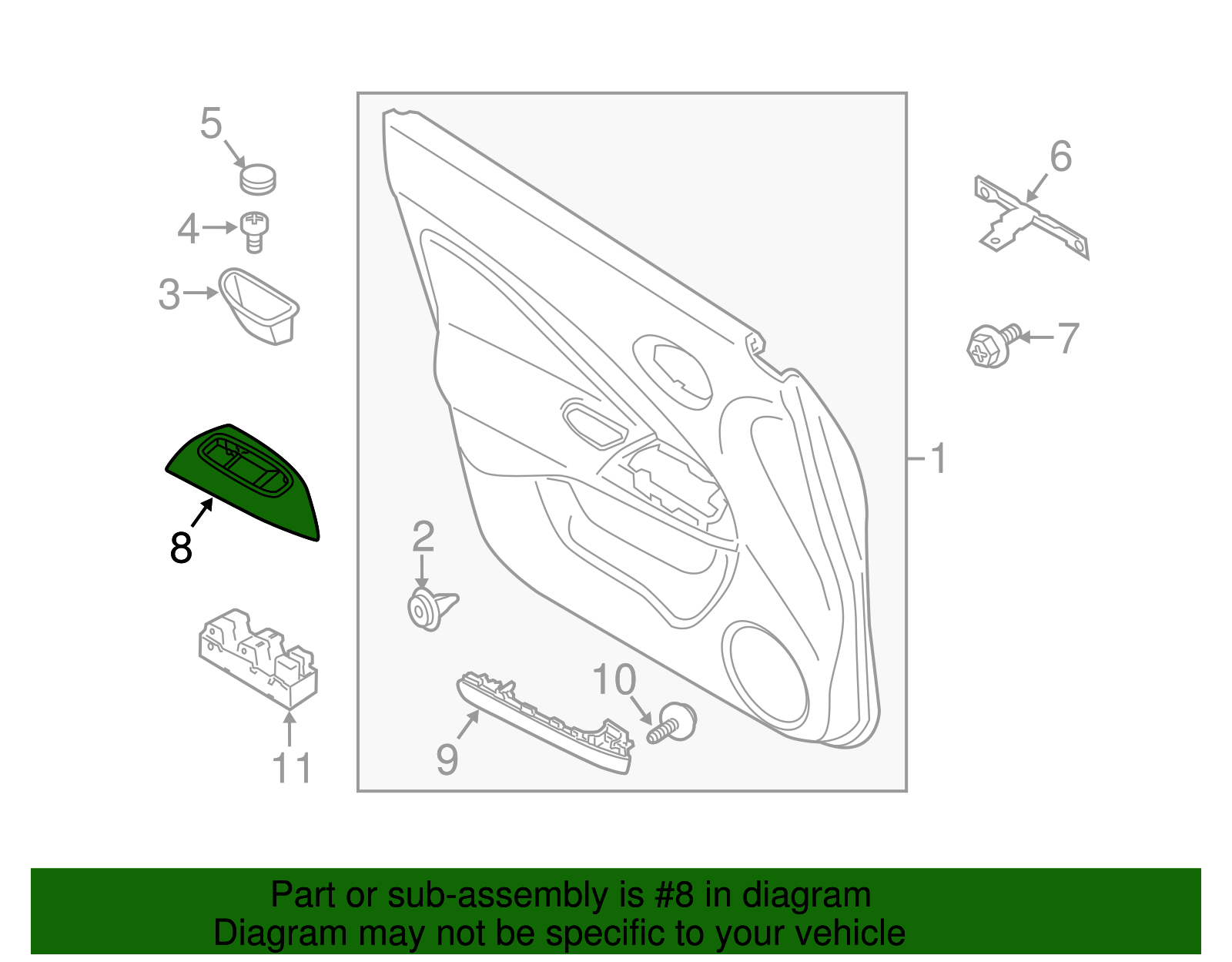 2011-2017 Nissan Juke Switch Bezel 80961-1KM1A | Nissan Parts Central