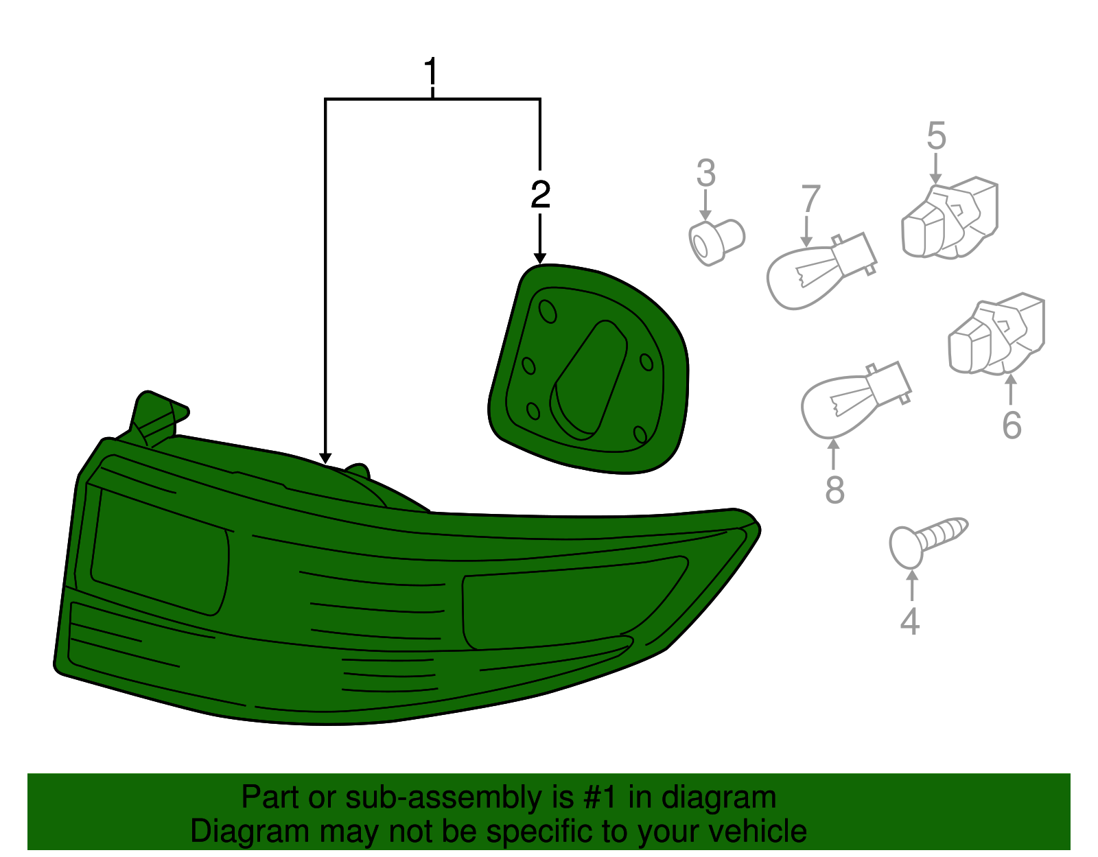 33551-SDA-A01 - Tail Lamp 2003-2004 Honda Accord | Honda Parts Online