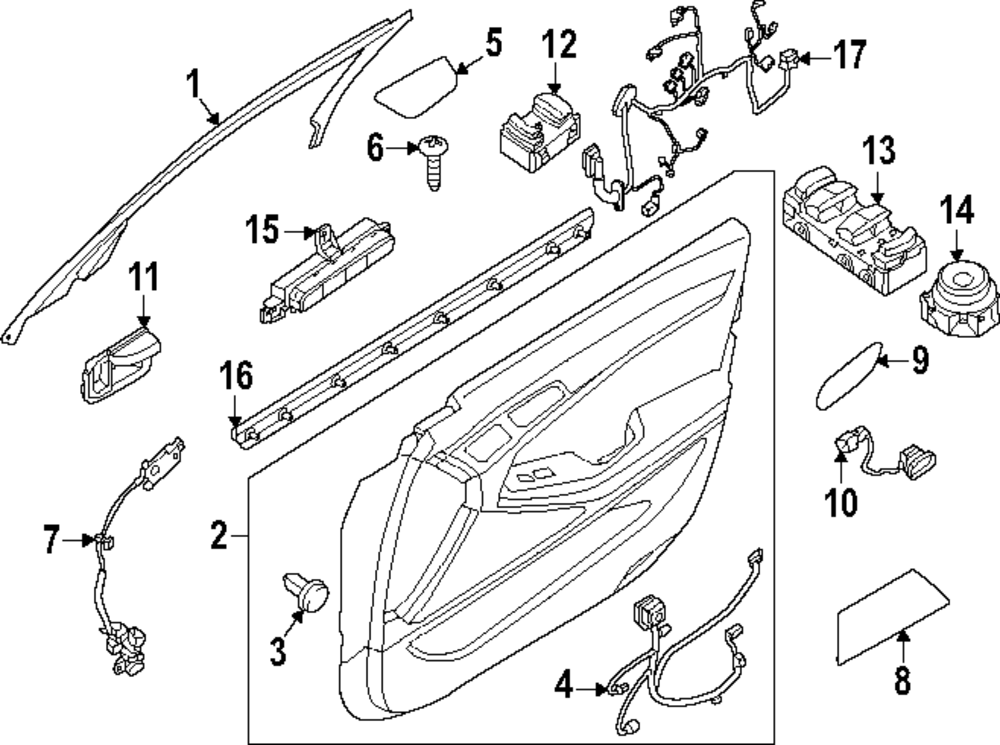 Hyundai - 82610-T4000-BRZ - Handle, Inside - 2023-2025 Genesis G90 ...