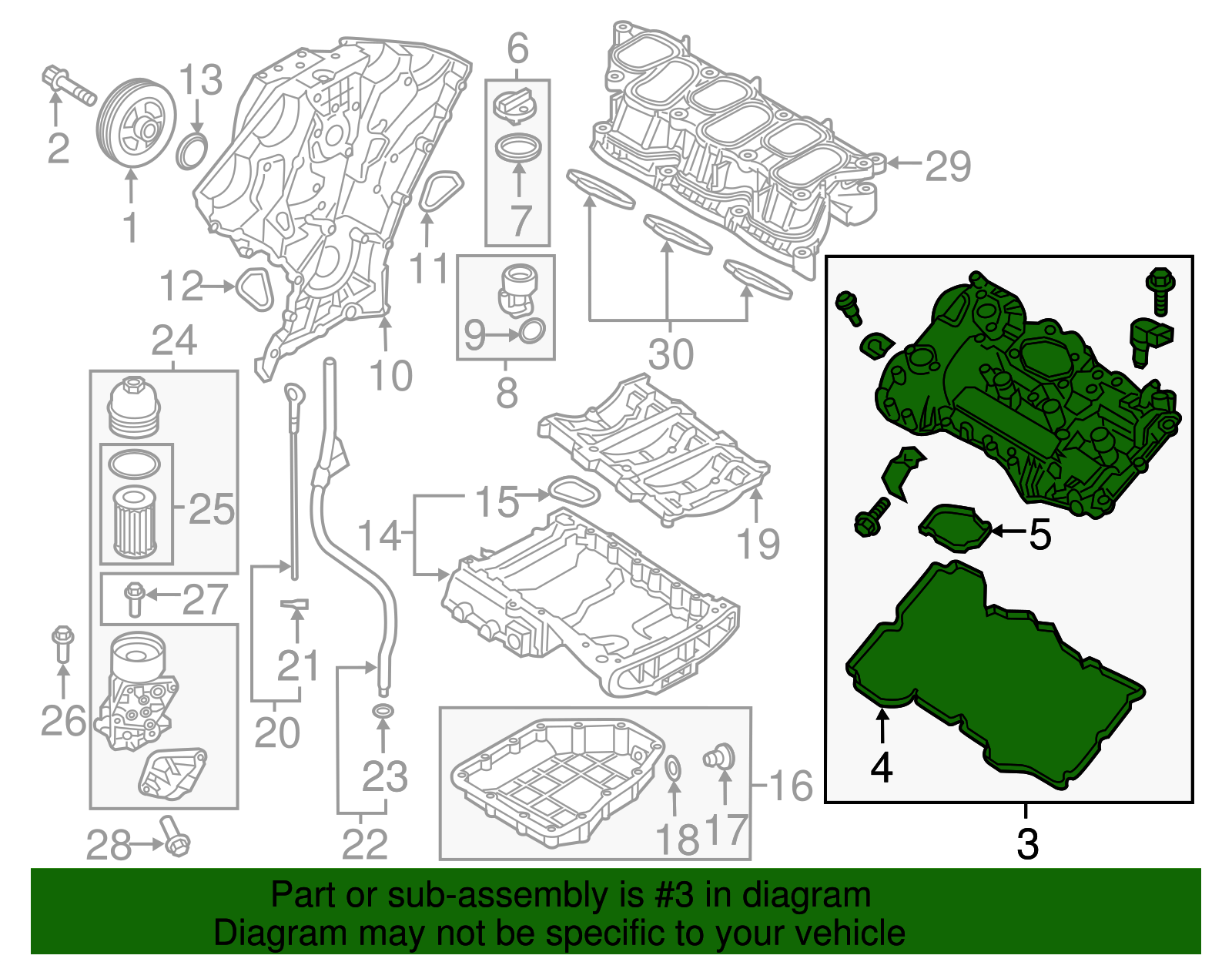 Hyundai - 22420-3CGA5 - Valve Cover - 2013-2019 Hyundai | OEM Hyundai ...