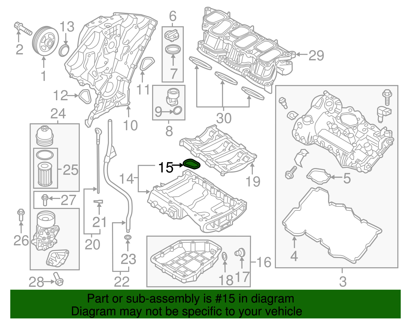 2009-2019 Hyundai Upper Oil Pan Gasket 21522-3C100 | OEM Parts Online