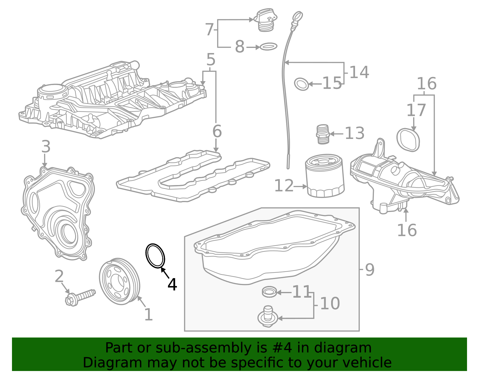2020-2025 GM Rear Crankshaft Oil Seal Housing 55514589 | Chevy OEM Parts