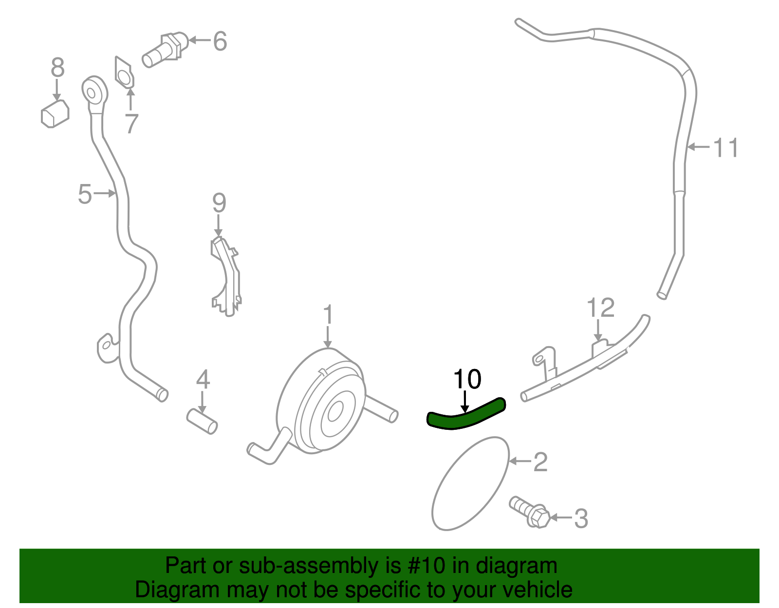 2013-2021 Nissan Heater Hose 92410-3JA0A | Nissan Parts Central