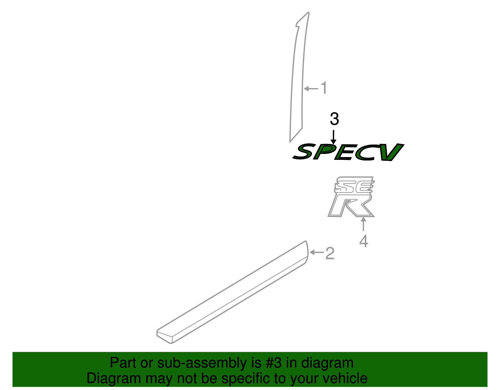 2002-2003 Nissan Sentra Nameplate 93491-4Z600 | Nissan RVA