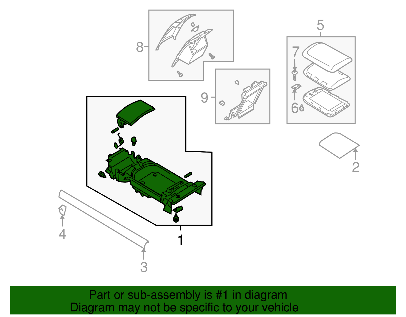 F151-64-440E-02 - 2007-2011 Mazda RX-8 - Rear Console | Mazda Part Direct