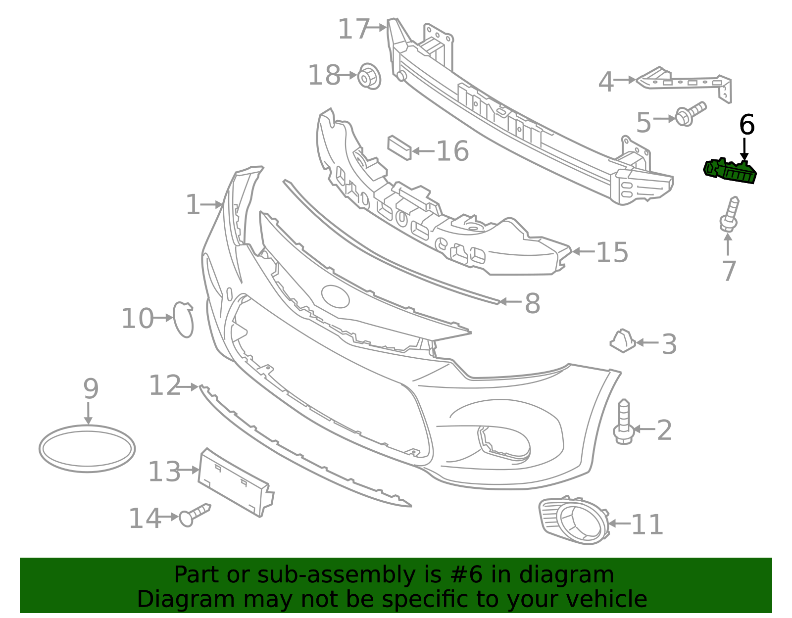 2014-2018 Kia OEM NEW 2014-2018 Kia Bracket-Front Bumper Side Mounting ...