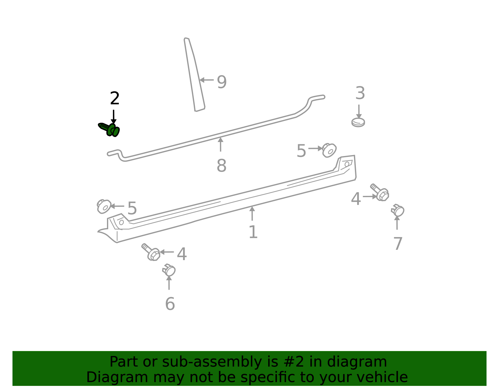 90467-10147 - Rocker Molding Clip 2004-2006 Scion xB | Longo Toyota Parts