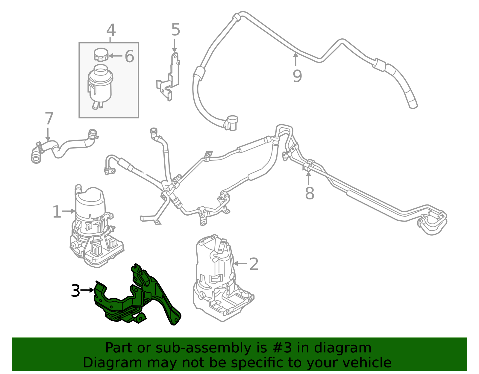 31429295 - High-Quality Power Steering Pump Bracket for 2011-2016 Volvo ...