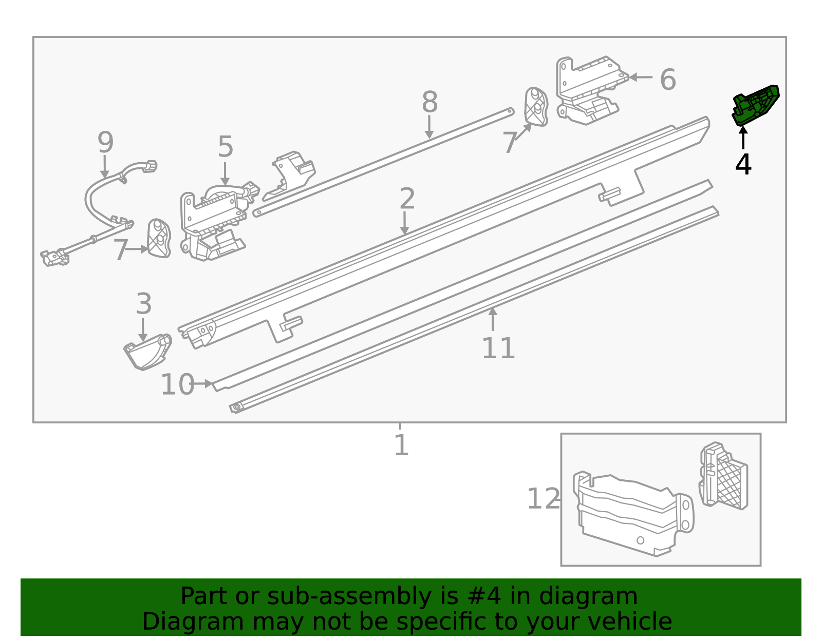 84498909 - 2021-2024 GM - Driver Side Assist Step Front Finish Cap ...