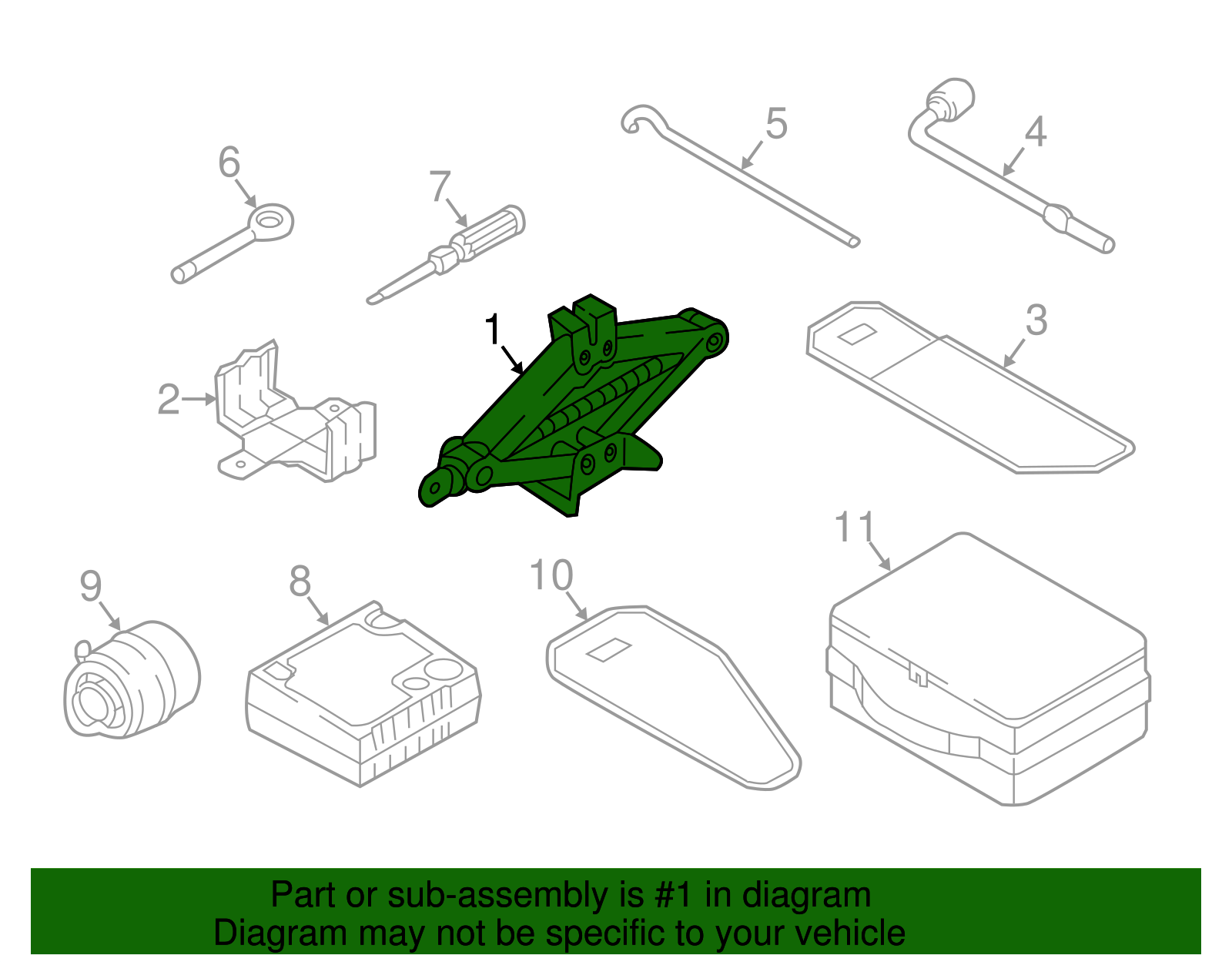 09110-D9000 - Jack Assembly 2018-2022 Kia Sportage | Kia.Parts Store