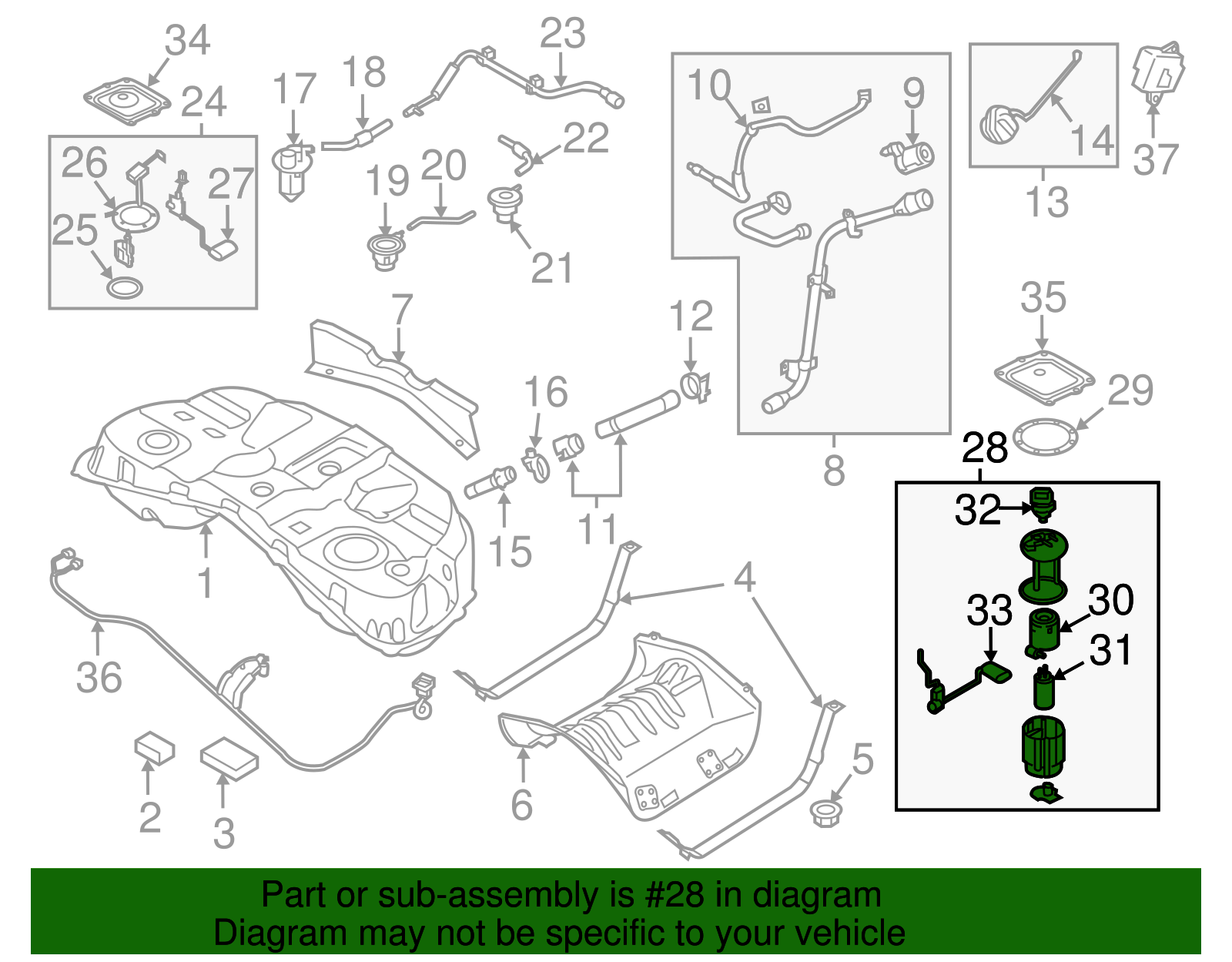 2015-2020 Hyundai Fuel Pump Assembly 31110-B1000 | World OEM Parts Hyundai