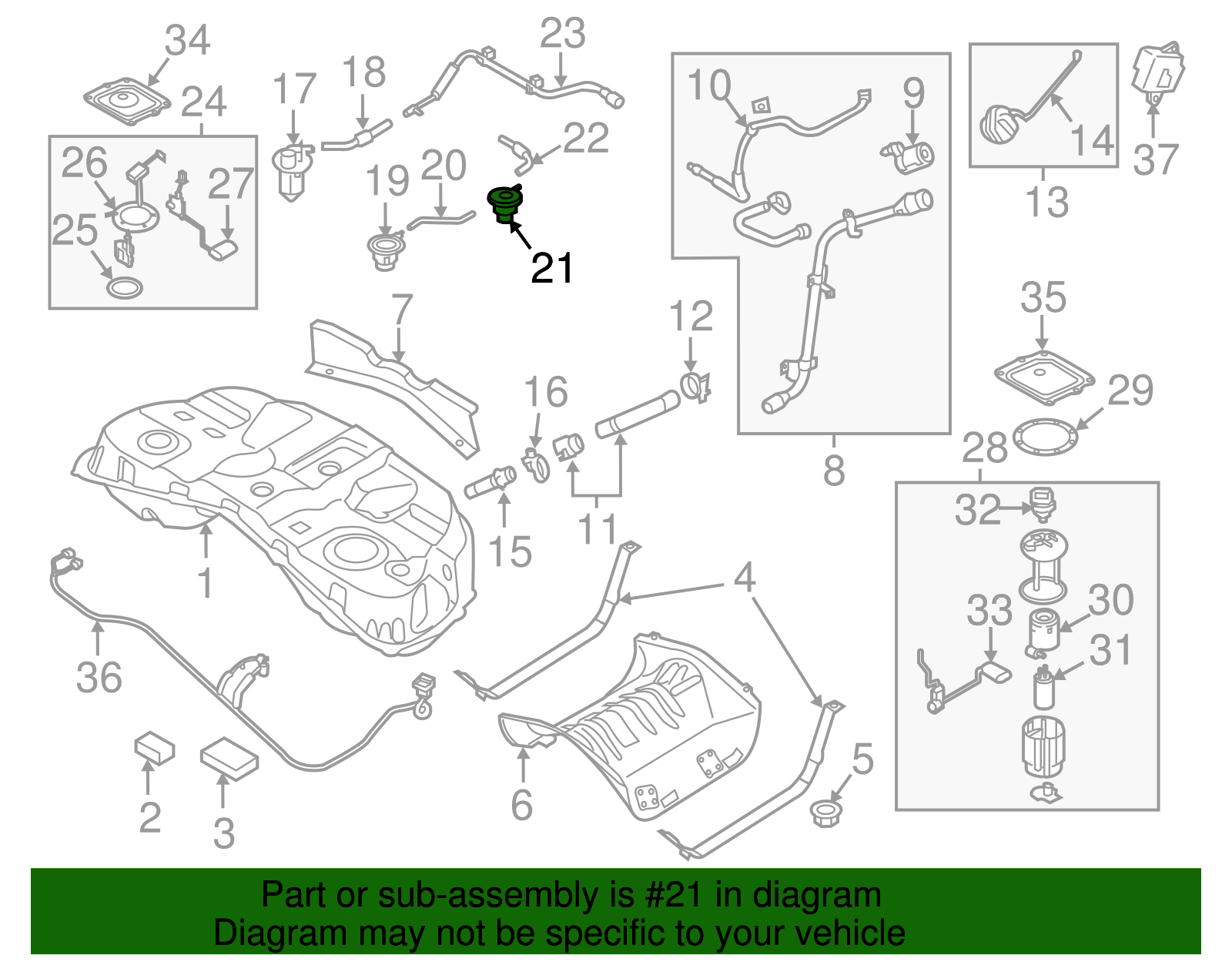 Hyundai - 31190-B1000 - Shut-Off Valve - 2015-2017 Hyundai | OEM ...