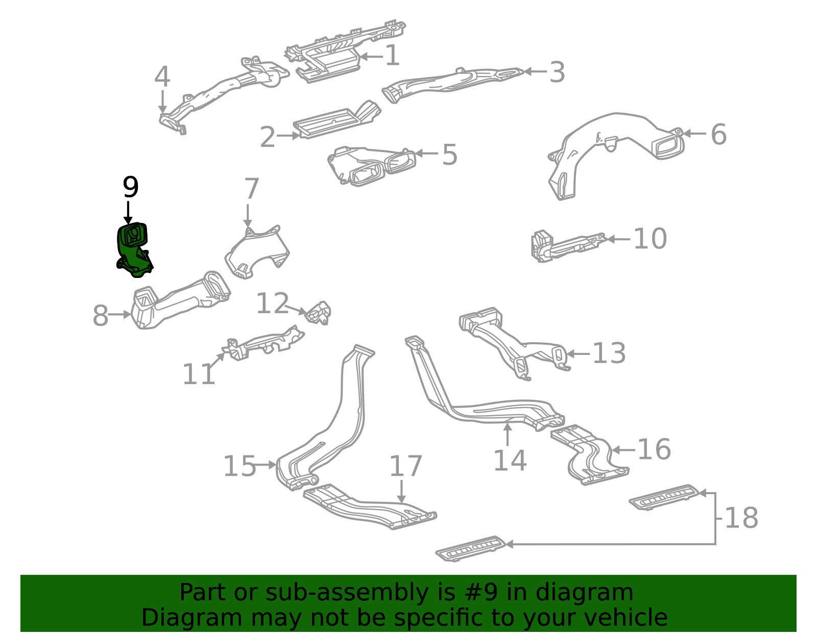 55845-62040 - Upper Duct 2021-2025 Toyota Mirai | Norm Reeves Toyota ...